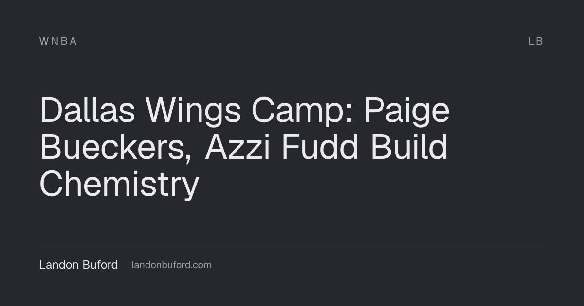 Dallas Wings Camp: Paige Bueckers, Azzi Fudd Build Chemistry ...