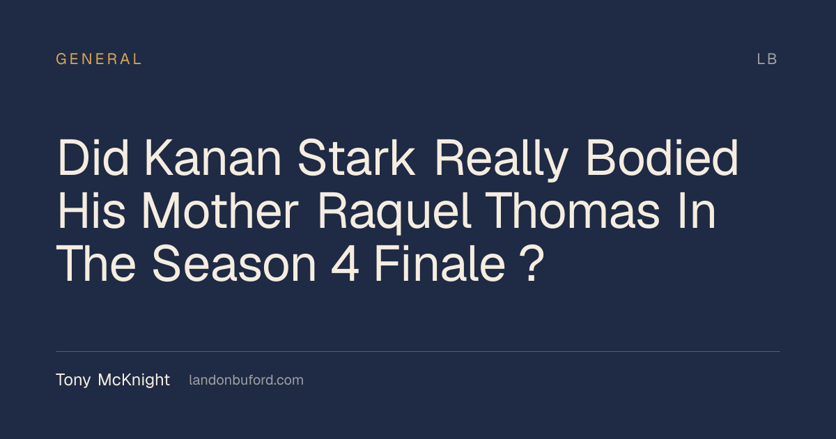 Did Kanan Stark Really Bodied His Mother Raquel Thomas In The Season 4 ...